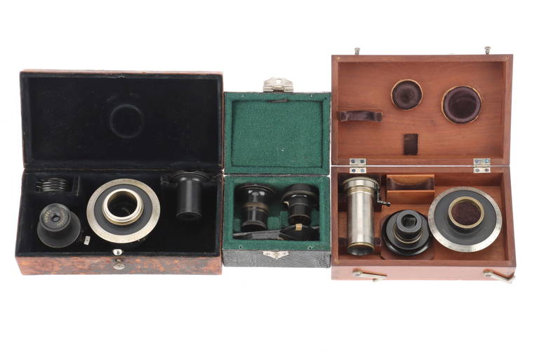 Collection Of Early Zeiss Microscope Polarizing Equipment,
