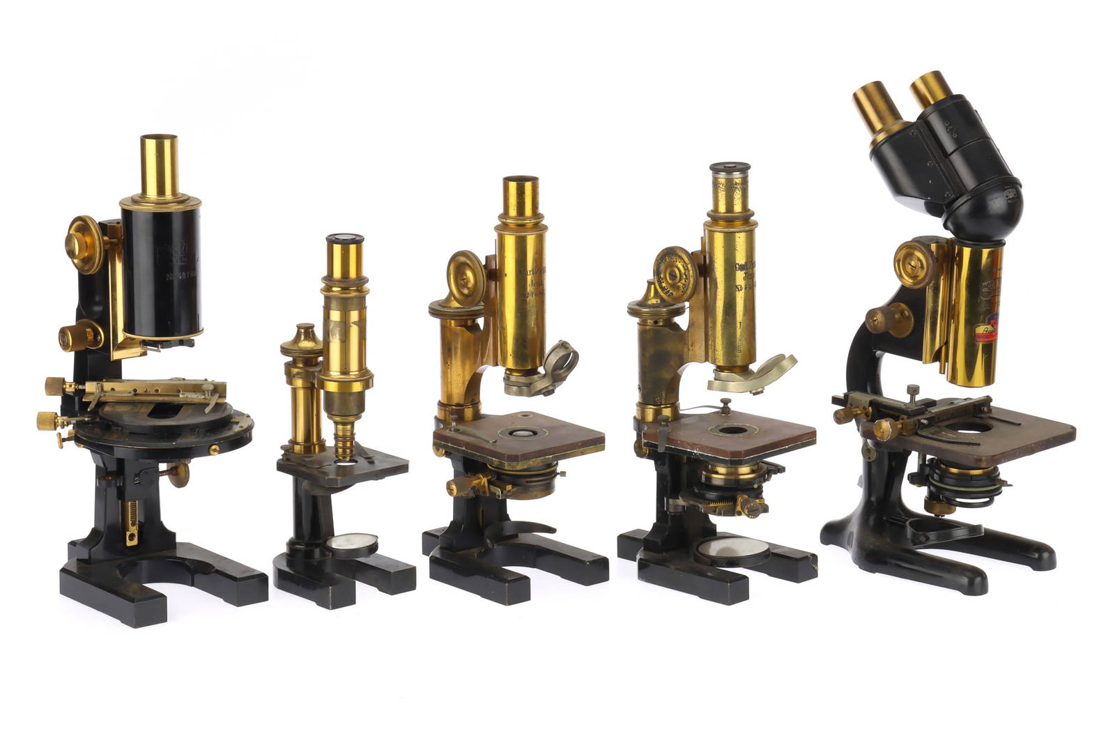 A Collection Of 5 Various Carl Zeiss Microscopes, Auction
