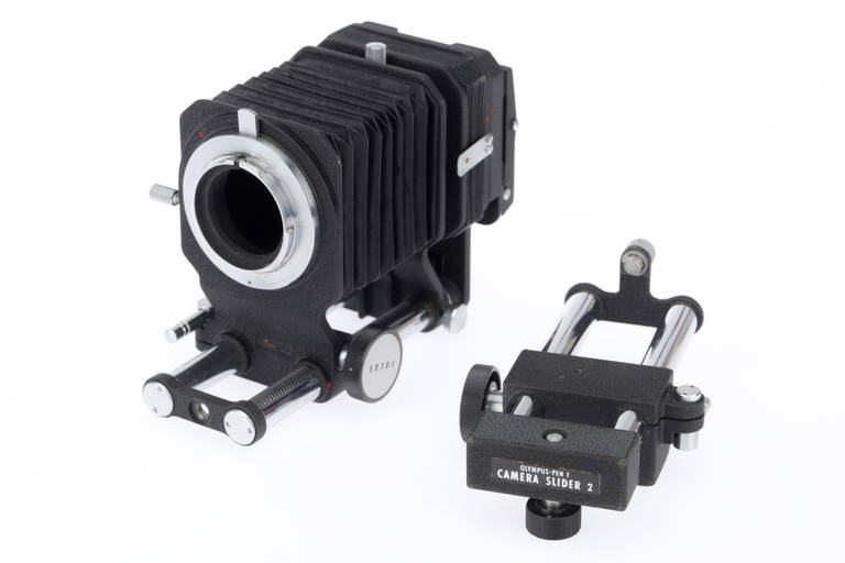 An Olympus Bellows Attachment For Pen F Cameras,