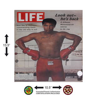 Muhammad Ali Signed Autographed Life Magazine 10/23/70 Pose Oa