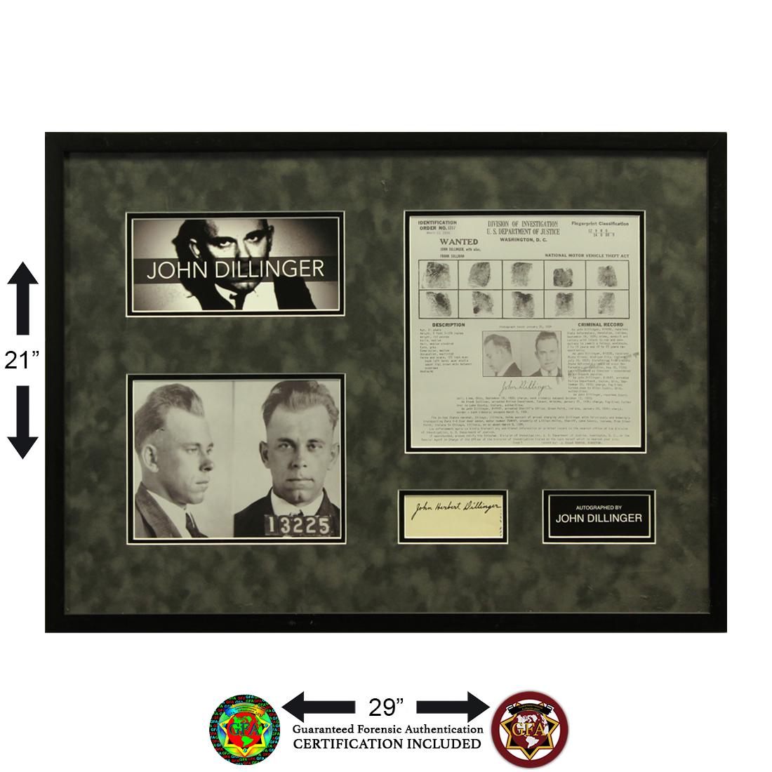 John Dillinger Showcase Finger Print Signed 2x3 card - Nov 11, 2020 ...