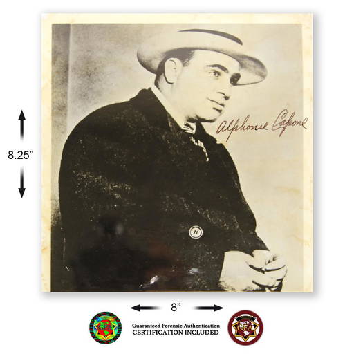 Al Capone Signed Black And White Photograph