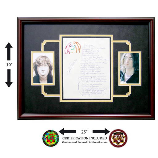 John Lennon Signed Imagine Lyrics (#0017) on Apr 30, 2022 | Dalshire ...