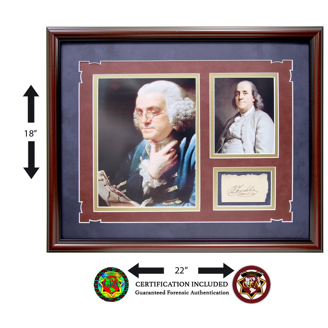 Benjamin Franklin Signed Cut