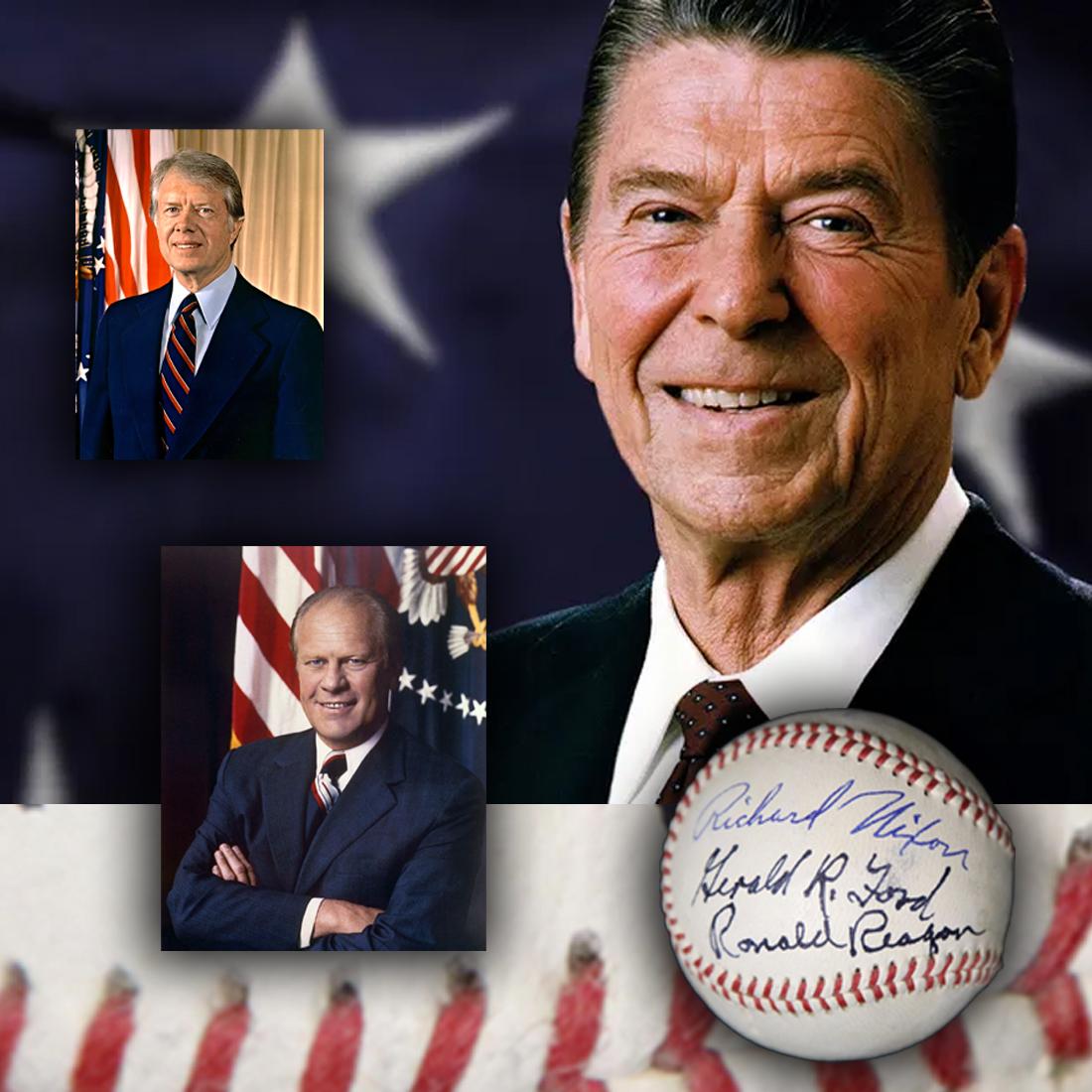 Baseball Signed By 5 Presidents