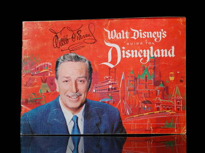Walt Disney Signed "walt Disney's Guide To Disneyland 1960" With ...