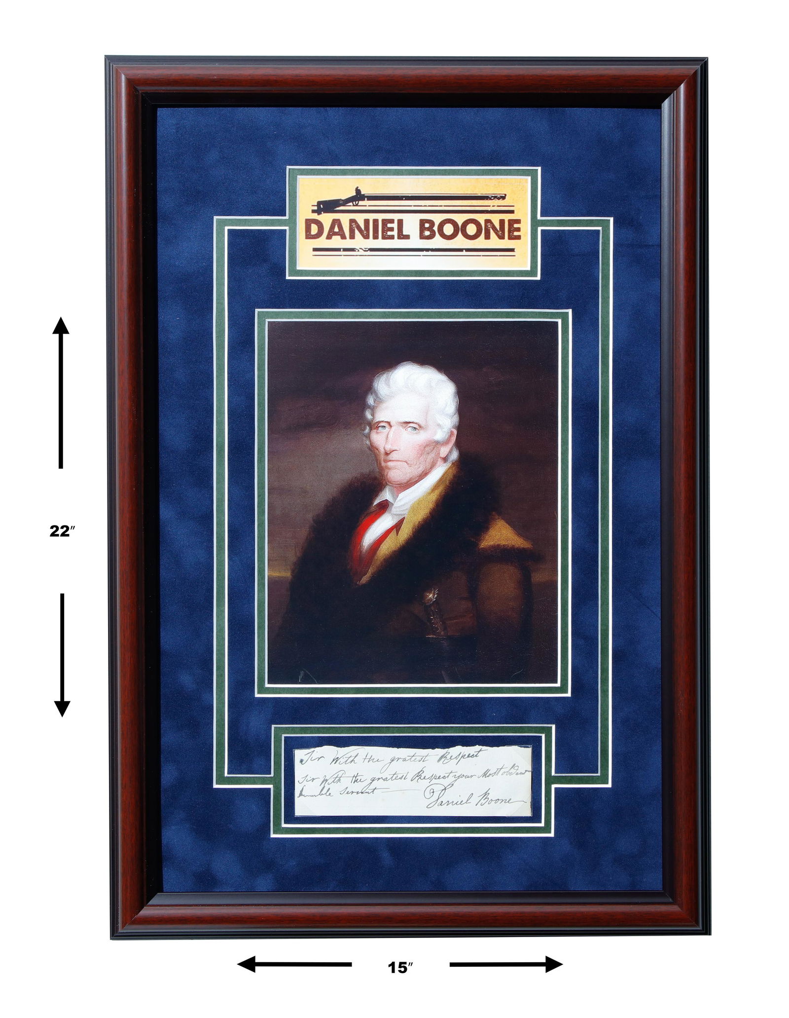 Daniel Boone Signed Partial Letter