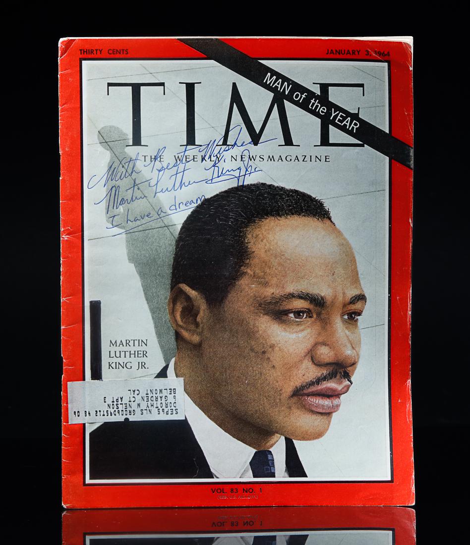 Martin Luther King Jr. Signed Time Magazine