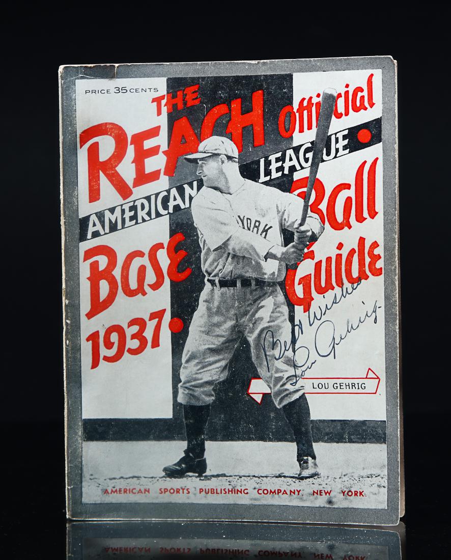 Lou Gehrig Signed 1937 Al Baseball Guide