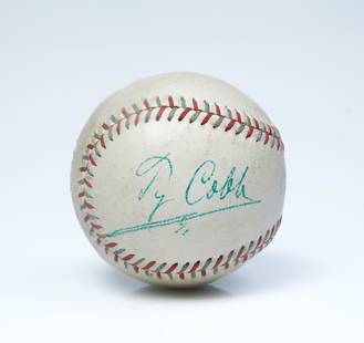 Ty Cobb Signed 1920s American League Baseball