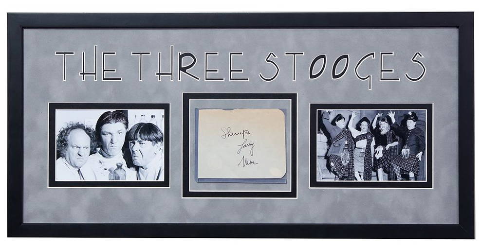 THE THREE STOOGES SIGNED AUTOGRAPH PAGE (#0016) on Feb 08, 2023 ...