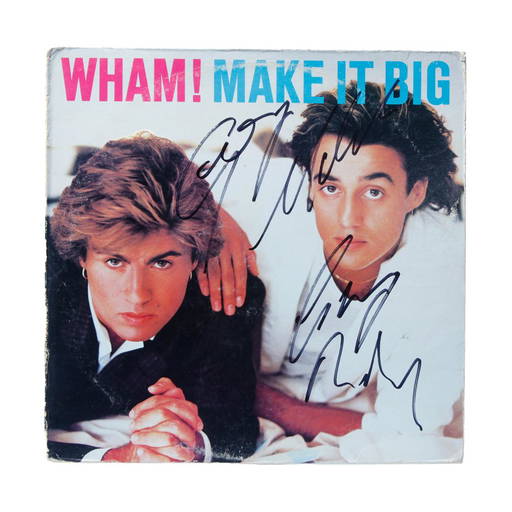 Wham! Signed "make It Big" Album Cover
