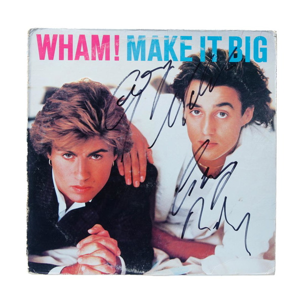 Wham Signed Make It Big Album Cover