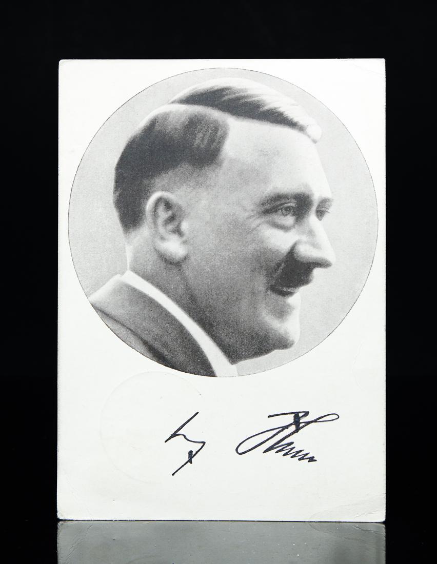 Rare Adolf Hitler Signed Postcard