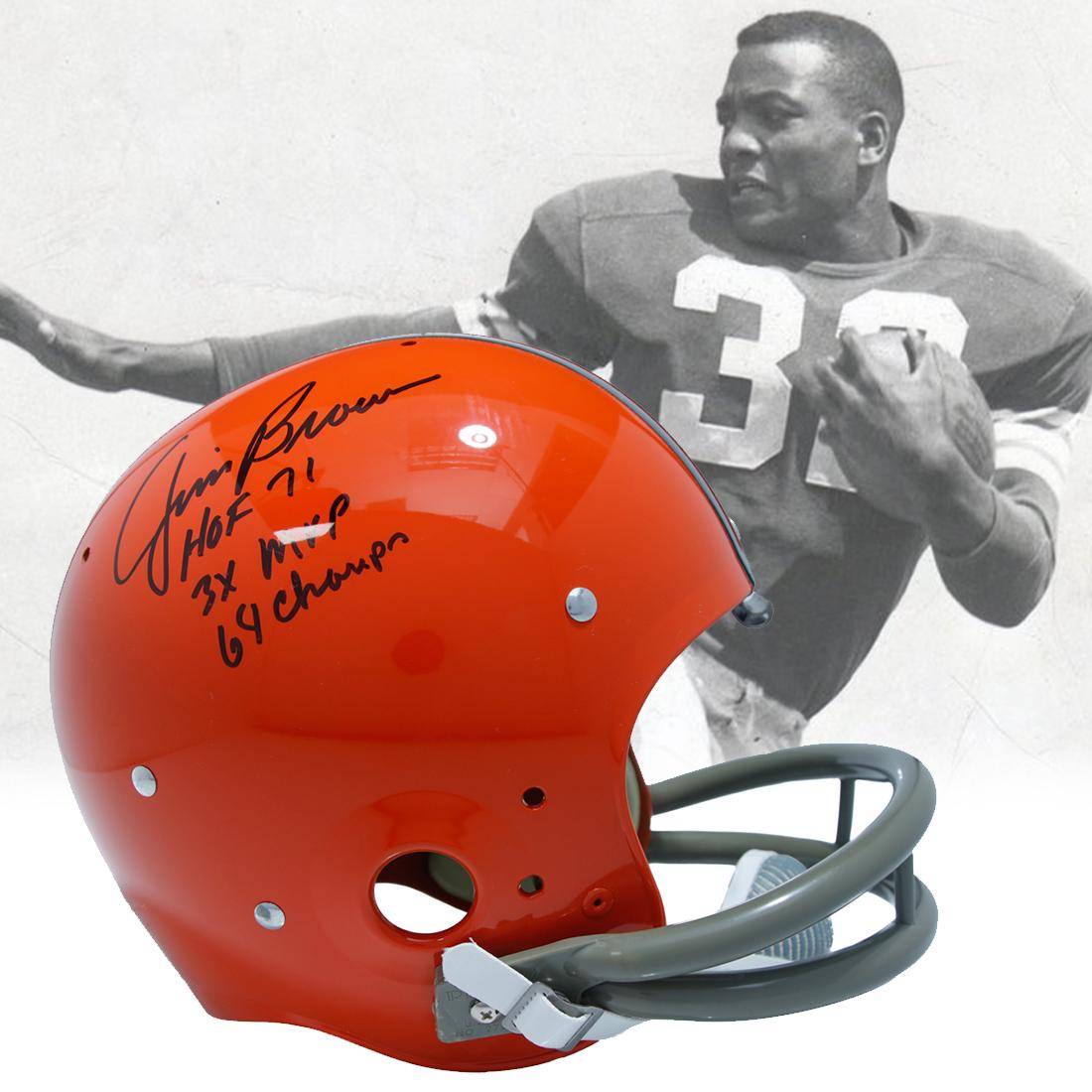 Jim Brown Autographed Helmet