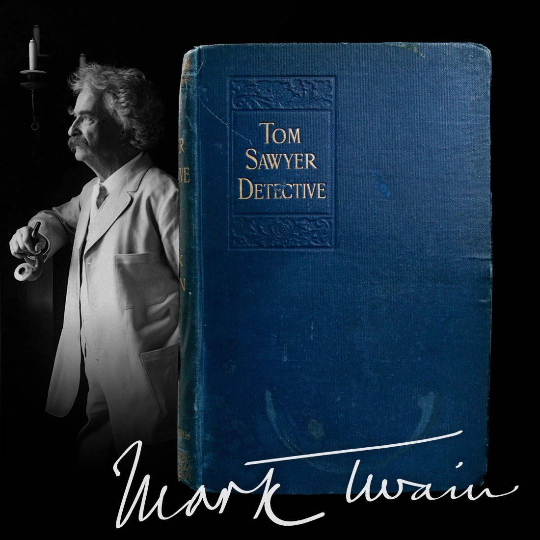 Mark Twain Signed Book "tom Sawyer Detective" Auction