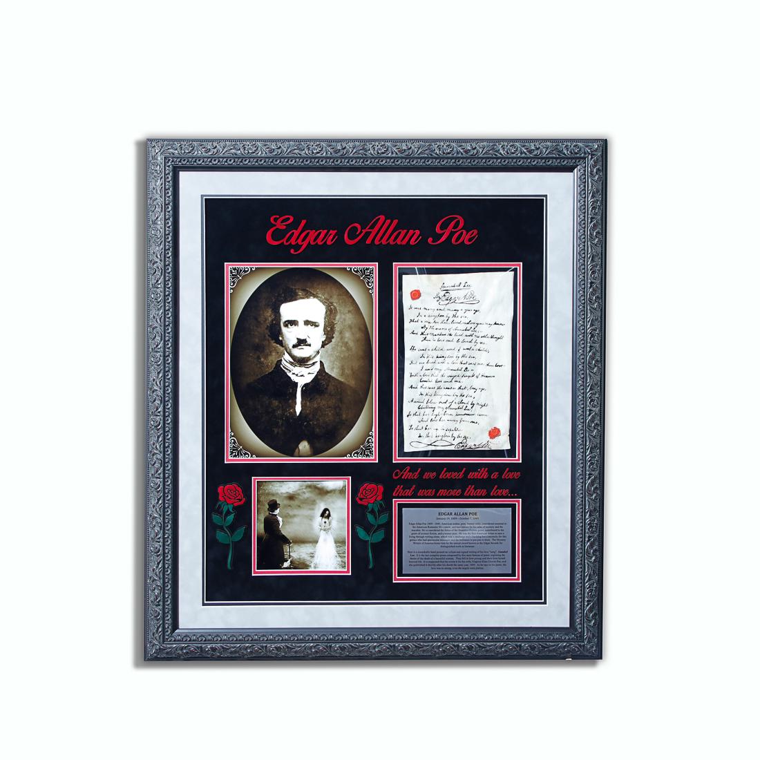 Edgar Allan Poe Signed Handwritten Poem Annabel Lee Auction