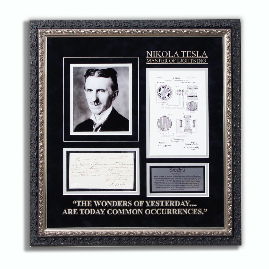 Nikola Tesla Handwritten/signed Westinghouse Note Auction