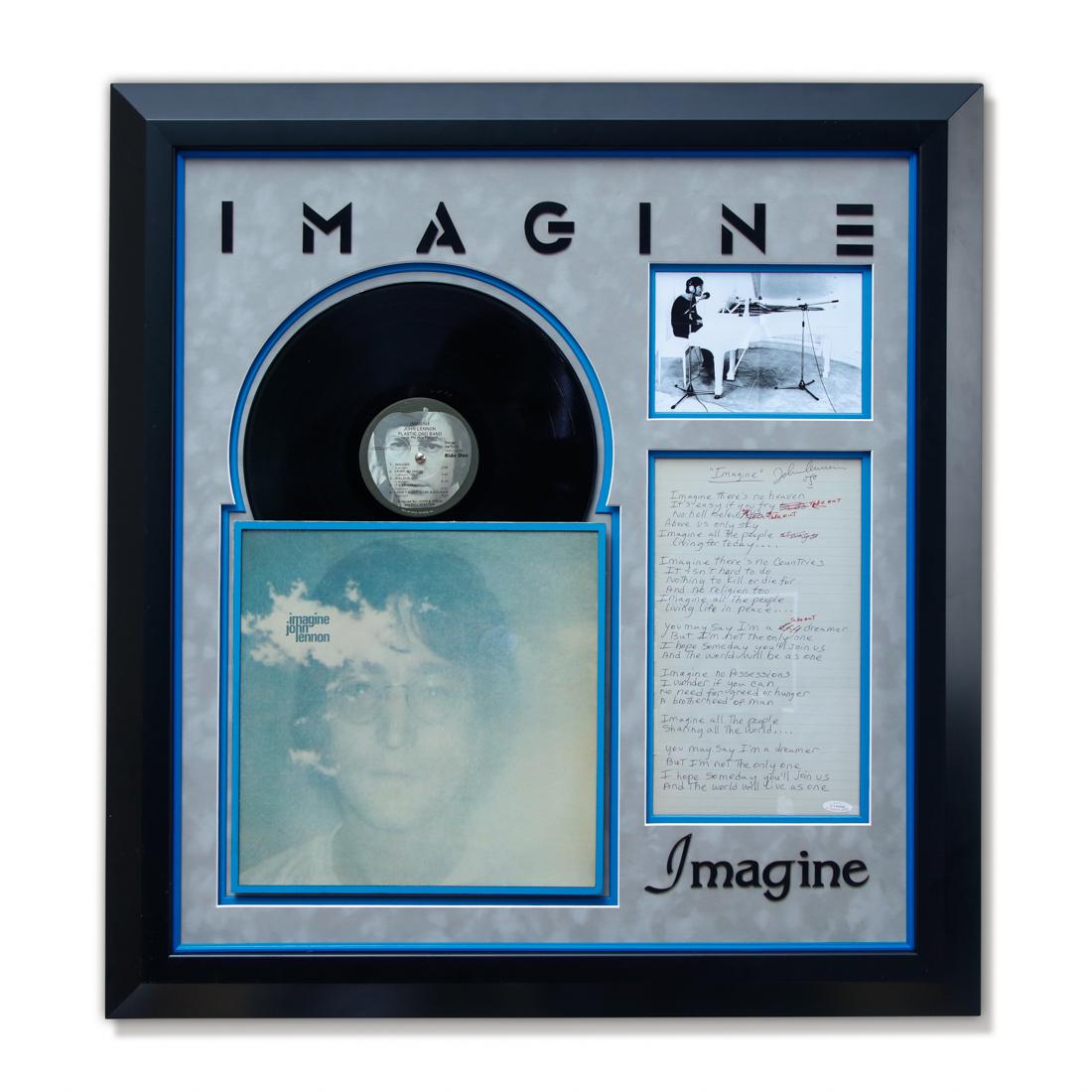 John Lennon Signed Handwritten "imagine" Lyrics Auction