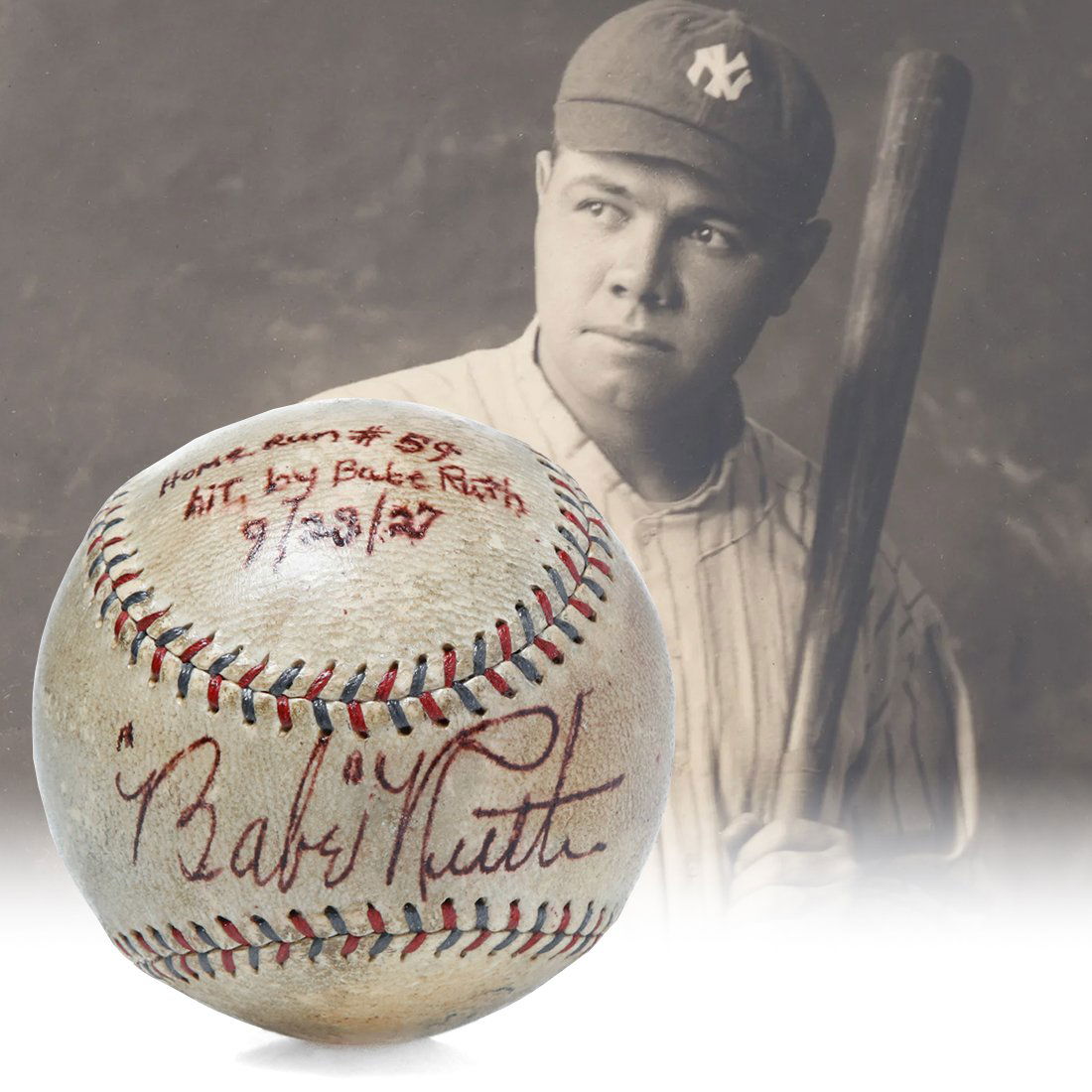 Babe Ruth Signed Oal Ernest Barnard Baseball