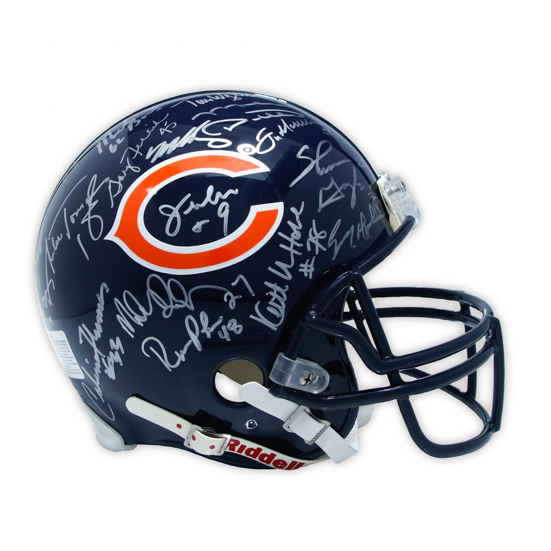 1985 Chicago Bears Team Signed Helmet Auction
