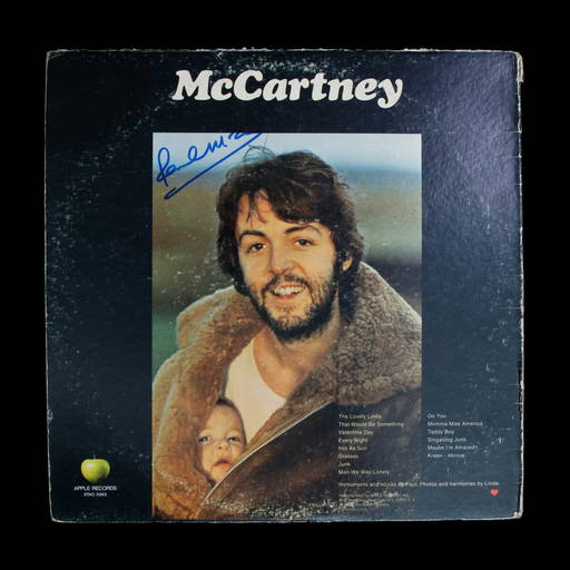 Paul Mccartney Signed "mccartney" Album Cover