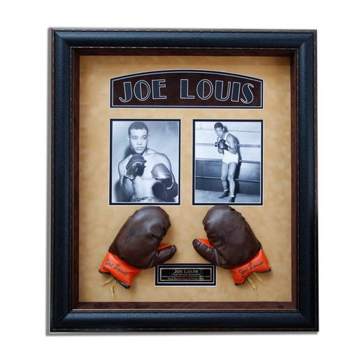 Joe Louis Signed Vintage Boxing Gloves