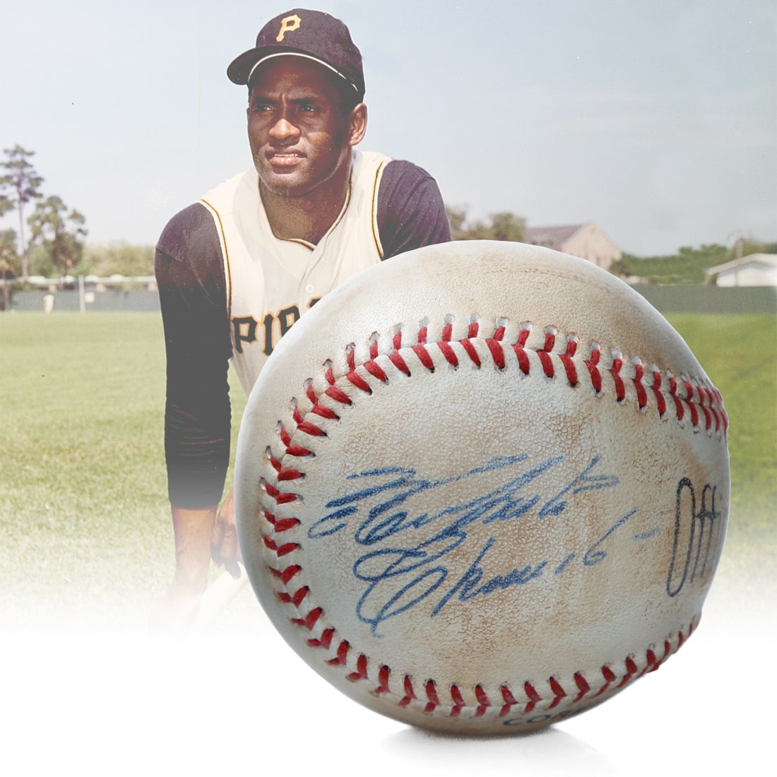Roberto Clemente Signed Vintage Official Baseball