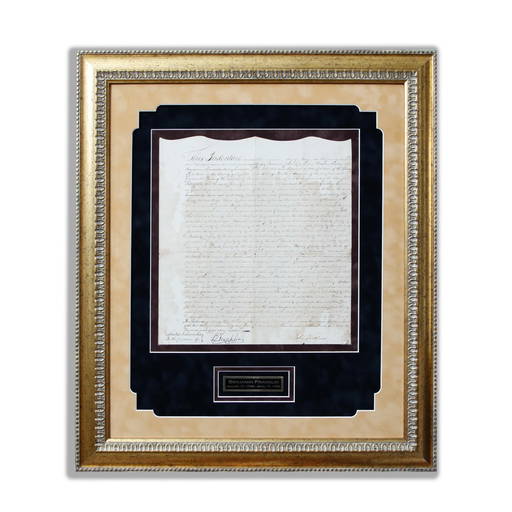 Benjamin Franklin Signed 1786 Deed