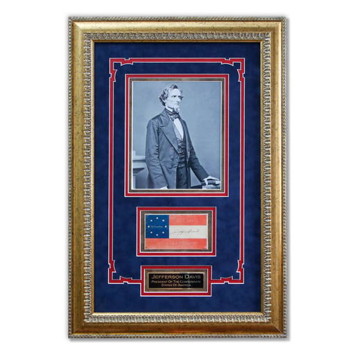 Jefferson Davis Signed 8 Star Southern States Flag