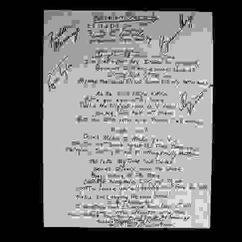 Queen Band Signed "bohemian Rhapsody" Lyrics Auction