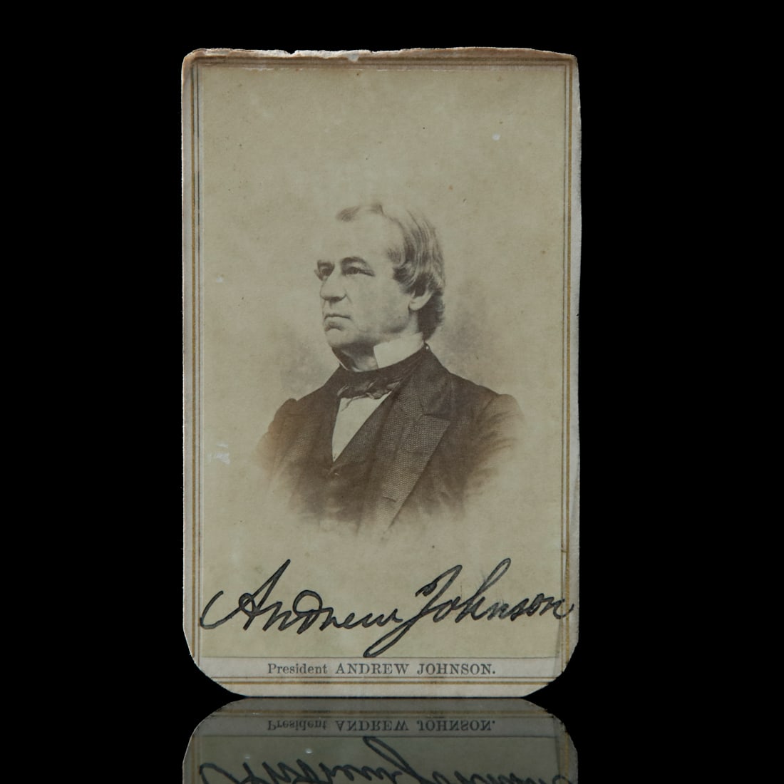 President Andrew Johnson Signed Carte-de-visite Auction