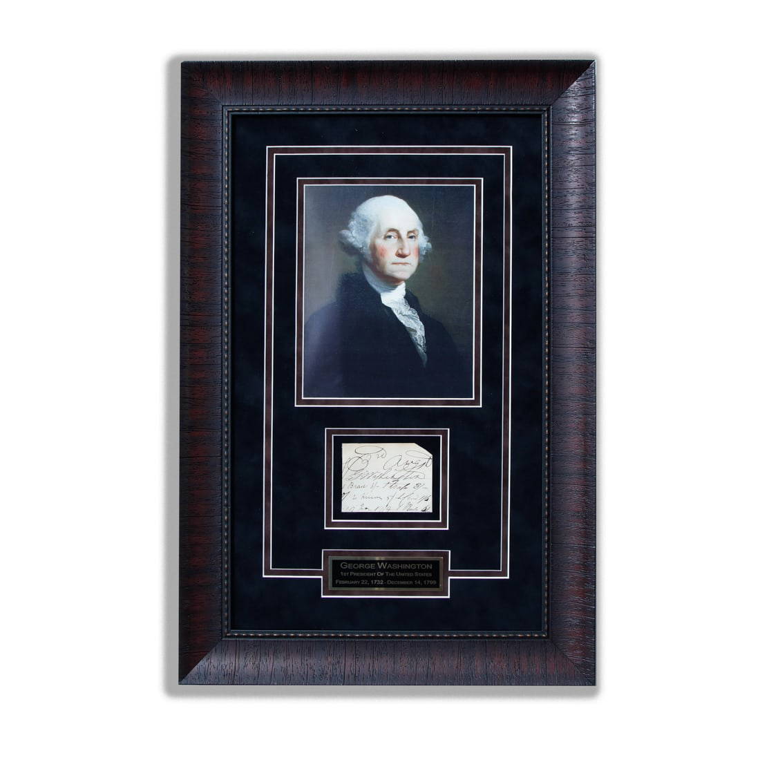 George Washington Oxidized Ink Signature & Initials Auction