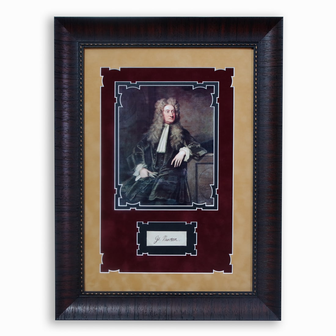 Authentic Isaac Newton Cut Autograph Signature