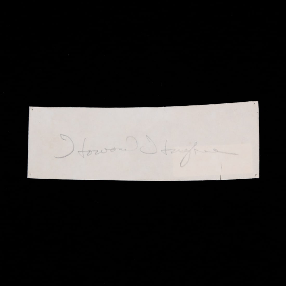 Howard Hughes Signature Document Cut