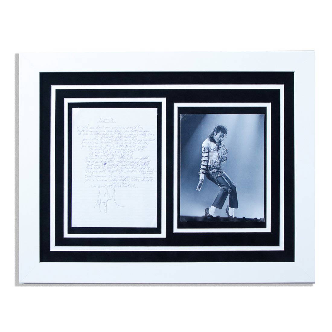Michael Jackson Handwritten & Signed Beat It Lyrics Auction