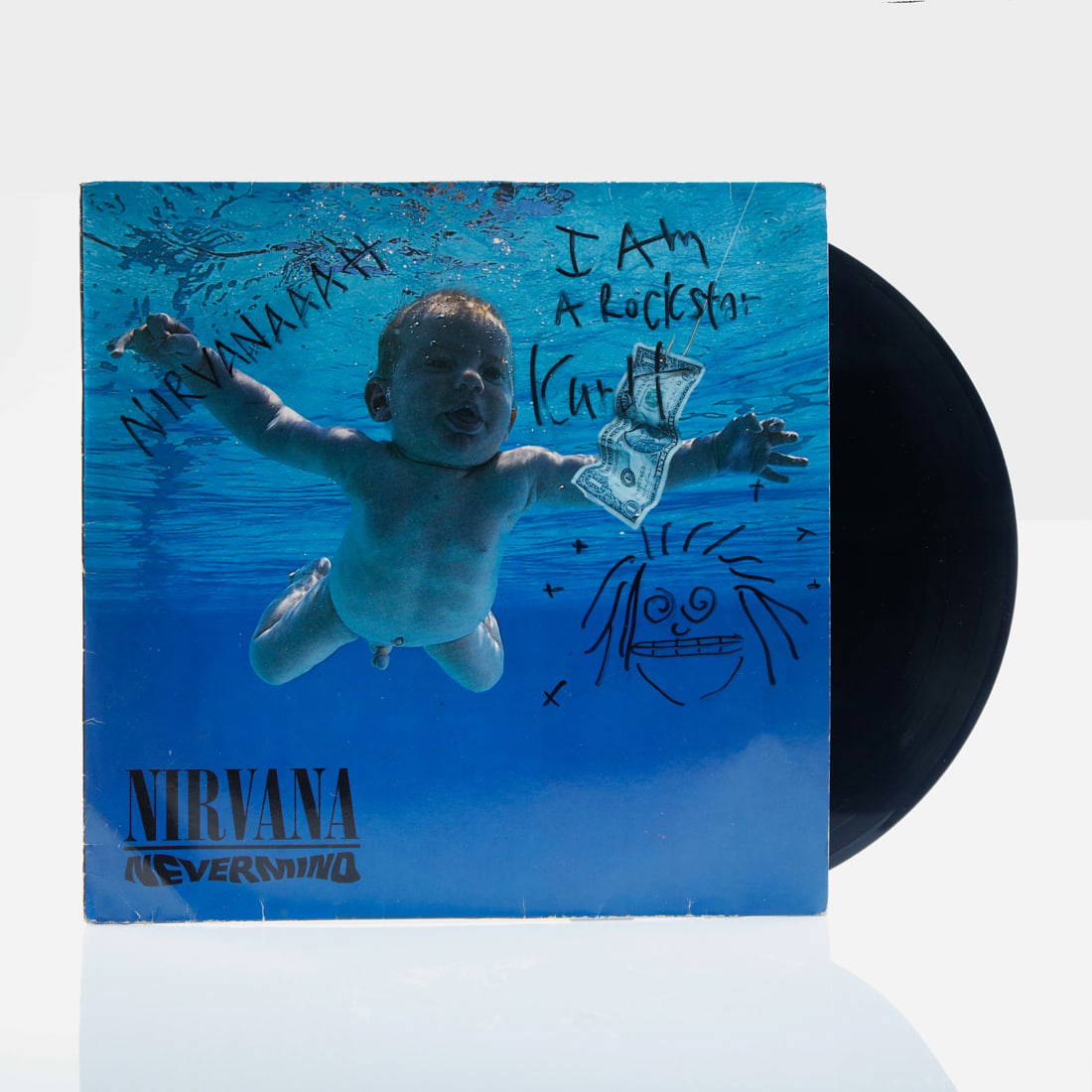 Rare Kurt Cobain Signed & Inscribed "nevermind" Lp Auction