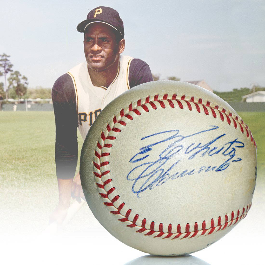 Roberto Clemente Signed Onl Baseball Auction