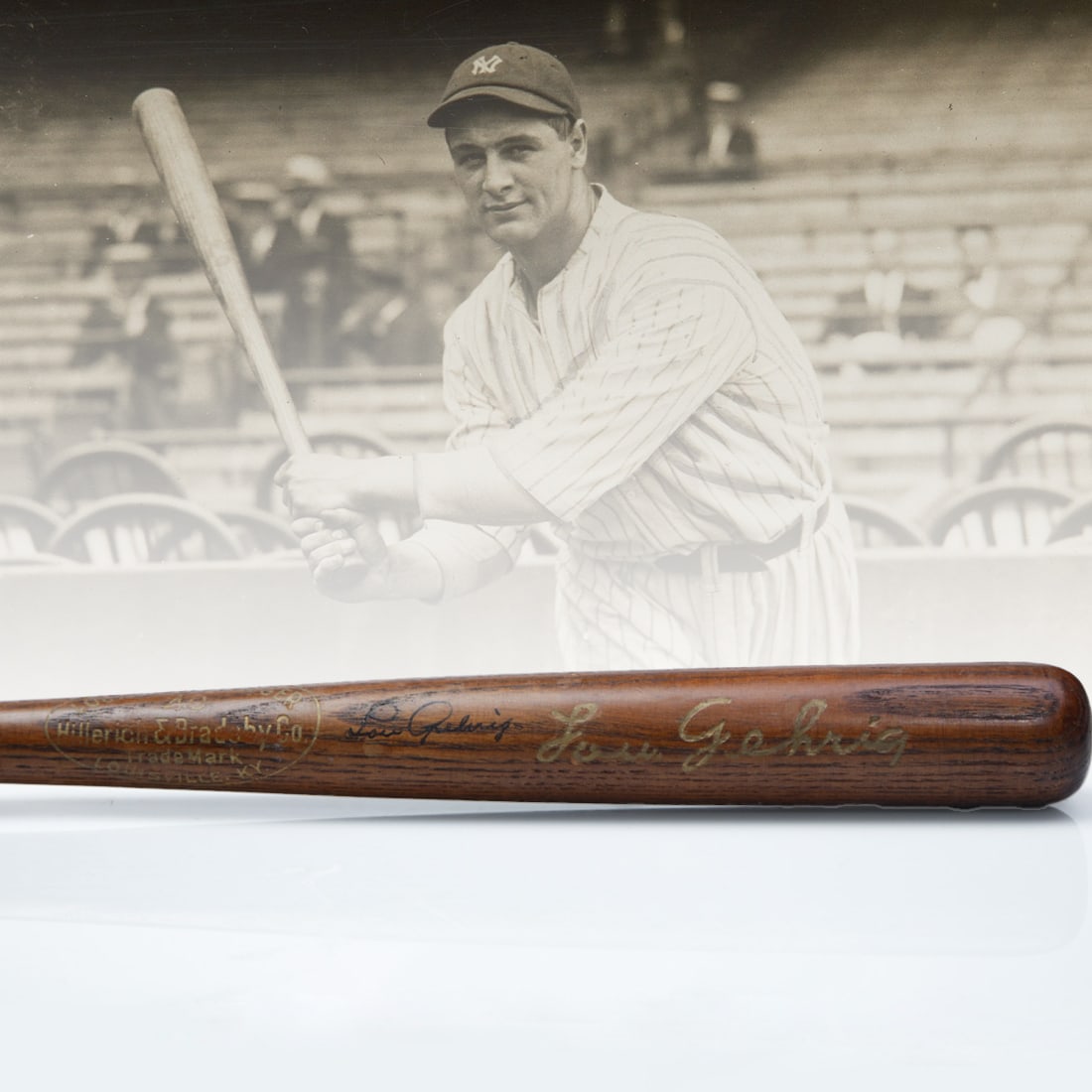Lou Gehrig Signed Louisville Slugger Mini-bat Auction