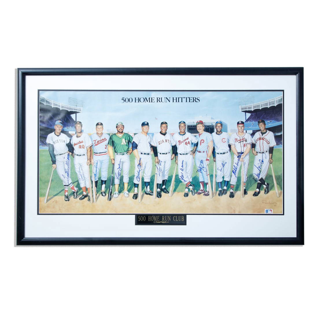 Signed 500 Home Run Club By Ron Lewis Auction