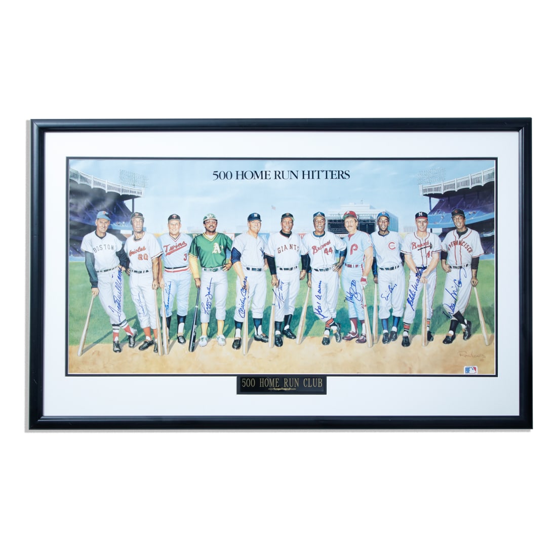 Signed 500 Home Run Club By Ron Lewis Auction