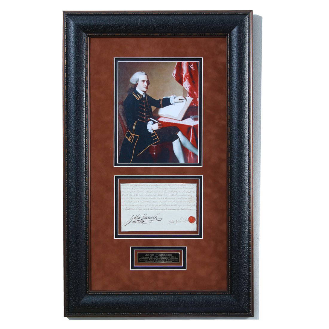 John Hancock Signed Partial Document With Wax Seal Auction