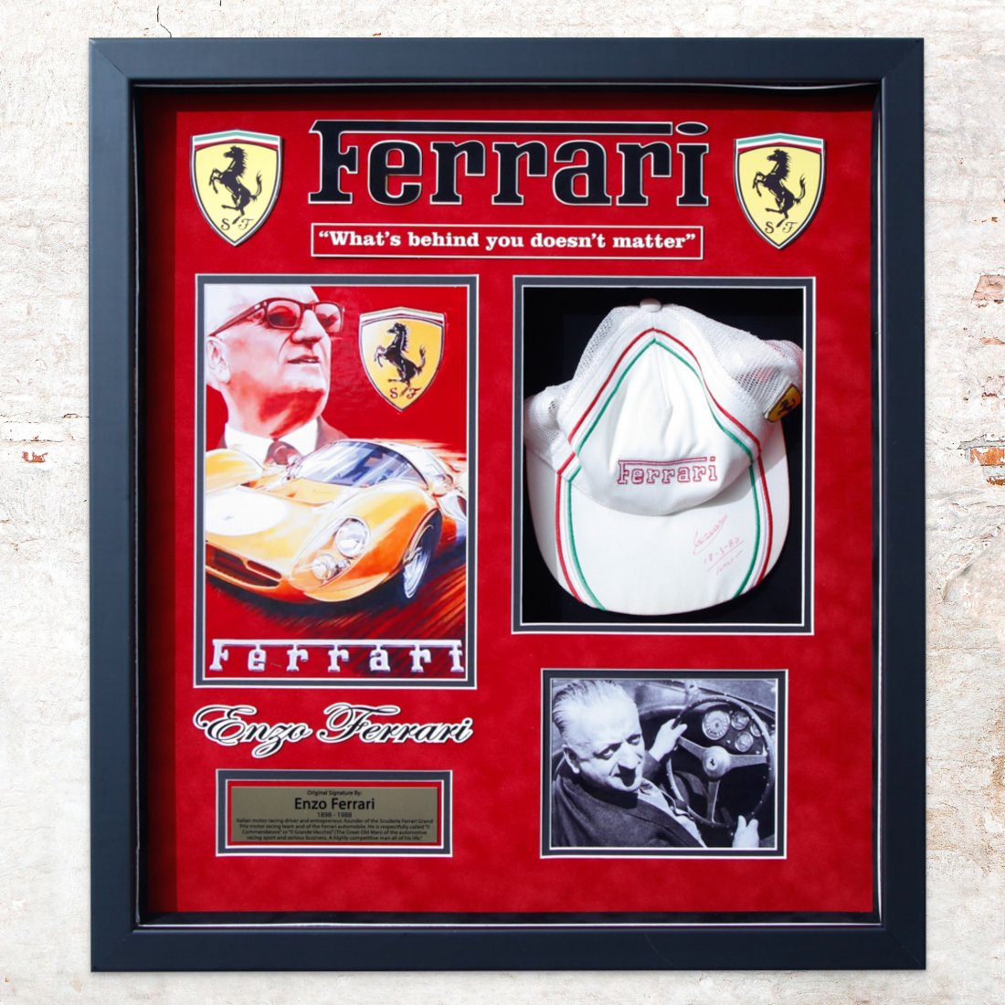 Enzo Ferrari Signed Vintage Ferrari Racing Cap Auction