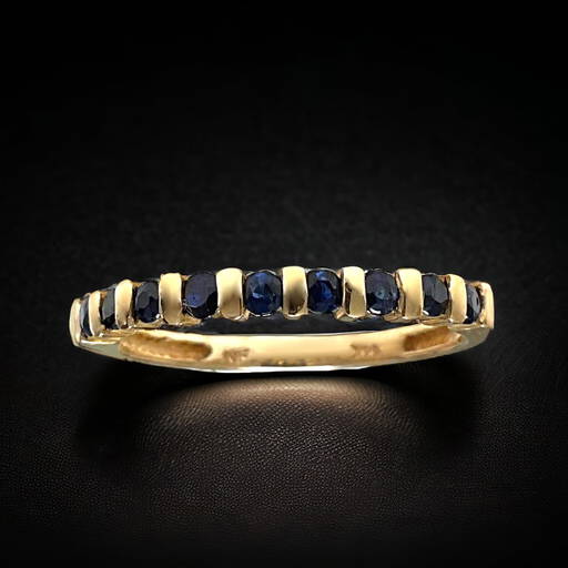 14k Gold Sapphire Ring Size 7