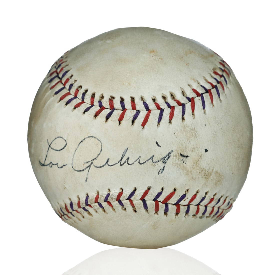 Very Rare Lou Gehrig Autographed Taylor League Baseball Auction
