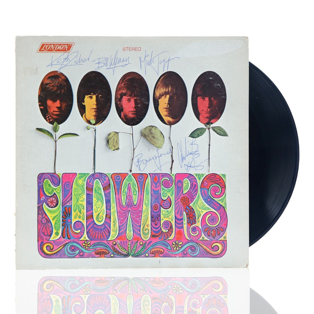 The Rolling Stones "flowers" Lp Signed By The Full Five-member Line-up ...