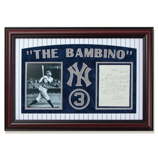 Babe Ruth Handwritten And Signed Letter On Babe Ruth Stationary Dated ...