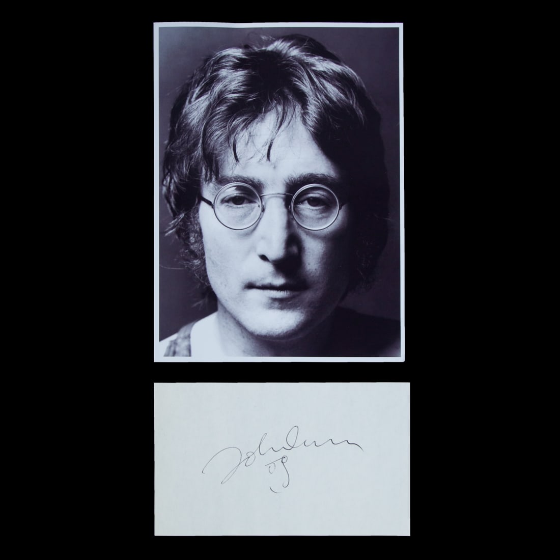 John Lennon Autographed Page With Original Sketch ? Museum Quality ...