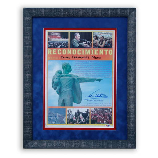 Very Rare Fidel Castro Signed Political Poster