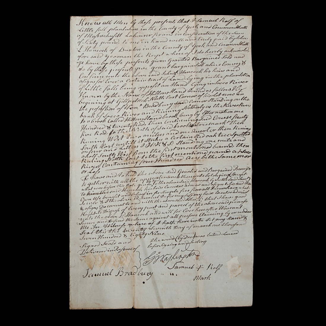 George Washington Signed Full Handwritten Document Dated 1789 Auction